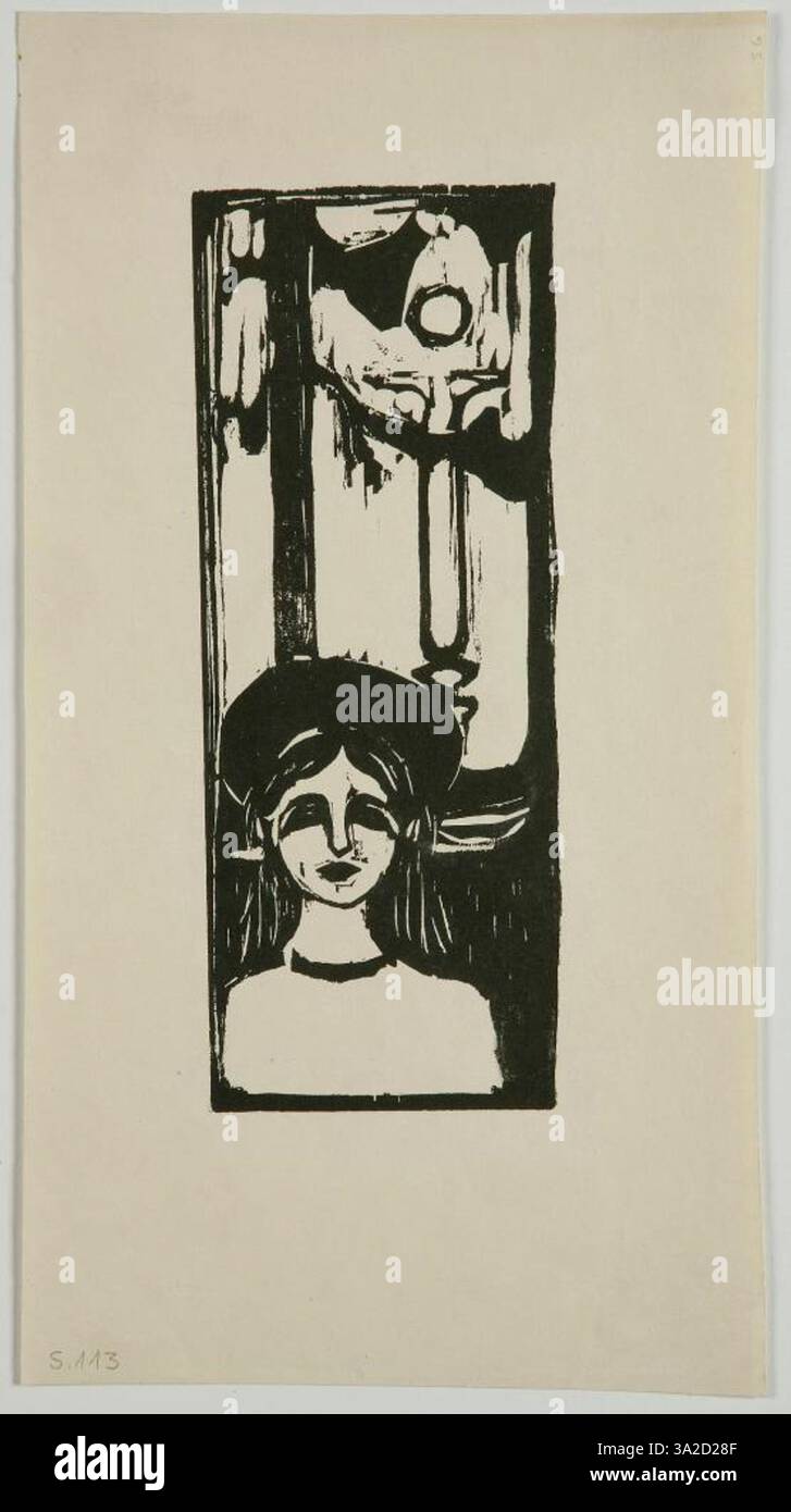 'Woman in the Moonlight. The Voice' by Edvard Munch depicts a woman ...