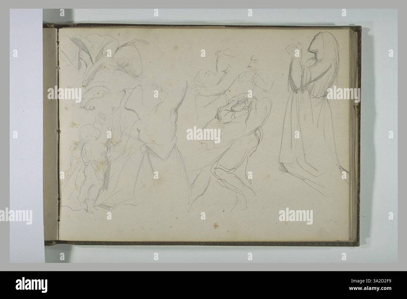 Chassériau’s artwork features a figure in a dynamic pose, showcasing ...