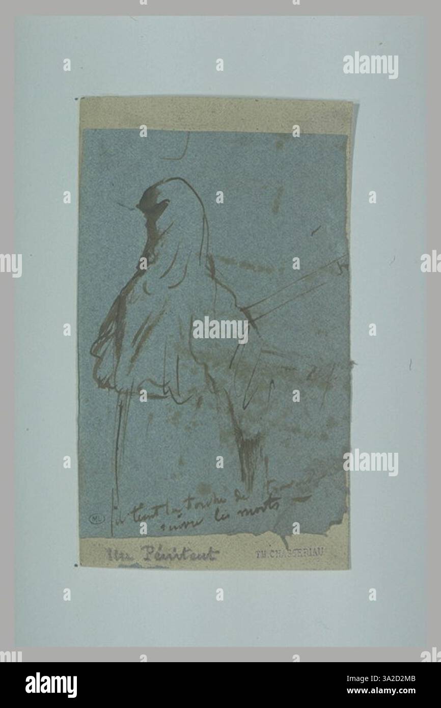 This work depicts a Capuchin monk holding a torch. The focus is on the ...