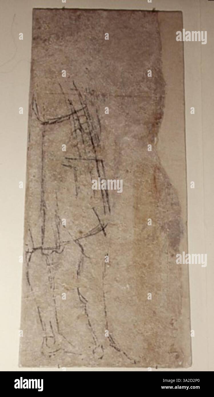 This sinopia study by Benozzo Gozzoli from 1464-1465 illustrates a ...