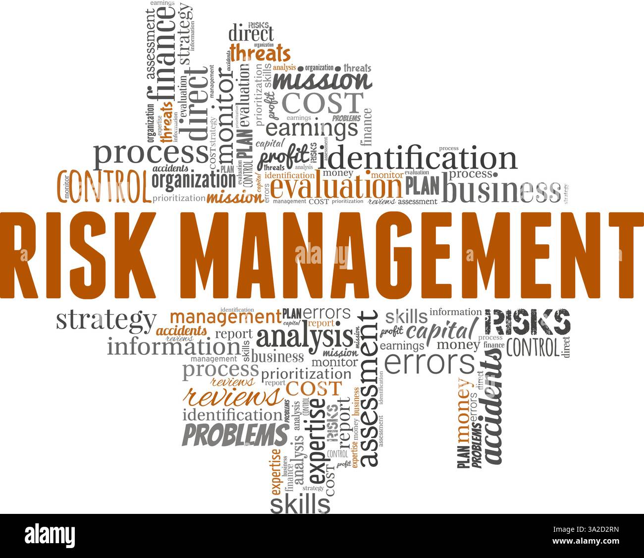 Risk Management vector illustration word cloud isolated on a white ...