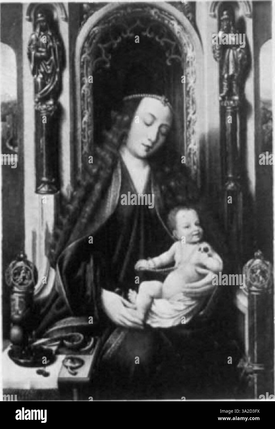 Joos van Cleve, Jan Provost, and Joachim Patenier's painting portrays a religious figure amidst ...