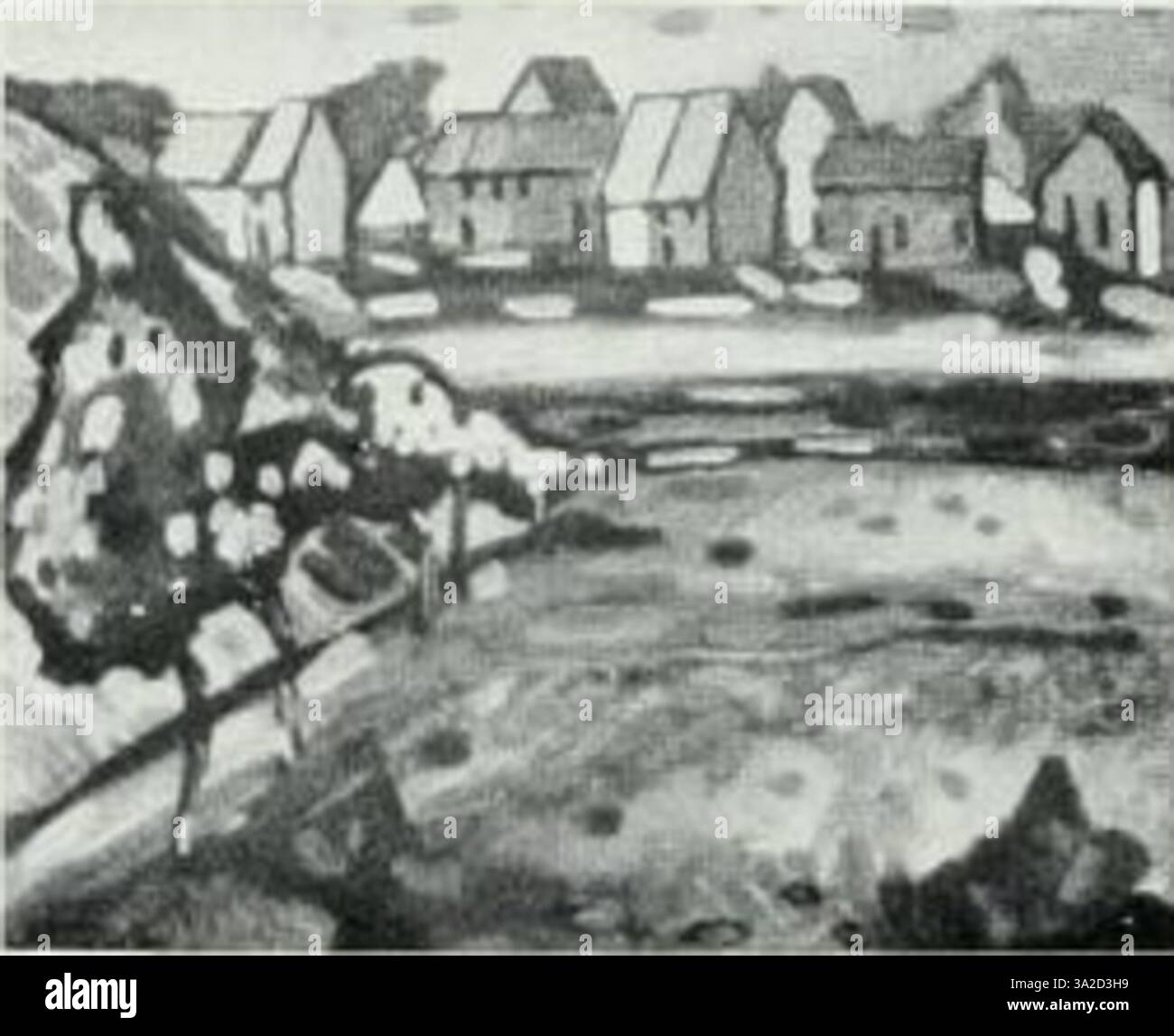 Kandinsky’s abstract work in this piece uses dynamic, overlapping ...