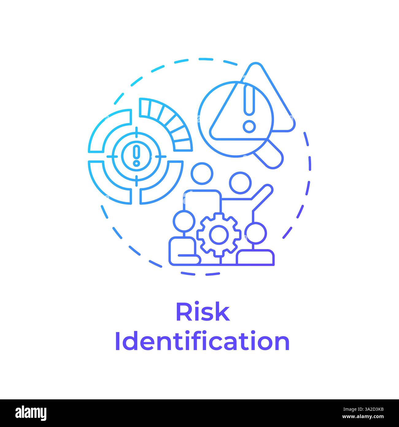 Risk identification blue gradient concept icon Stock Vector Image & Art - Alamy
