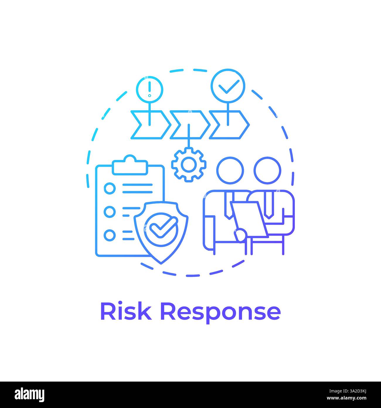 Risk treatment blue gradient concept icon Stock Vector Image & Art - Alamy