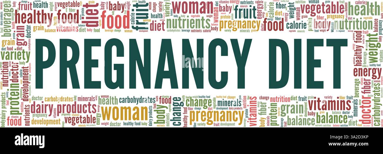 Pregnancy Diet vector illustration word cloud isolated on a white background Stock Vector Image ...