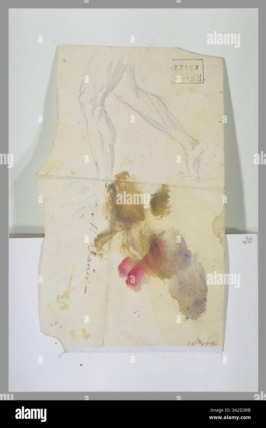 A study of legs by Chassériau, emphasizing anatomical structure and ...