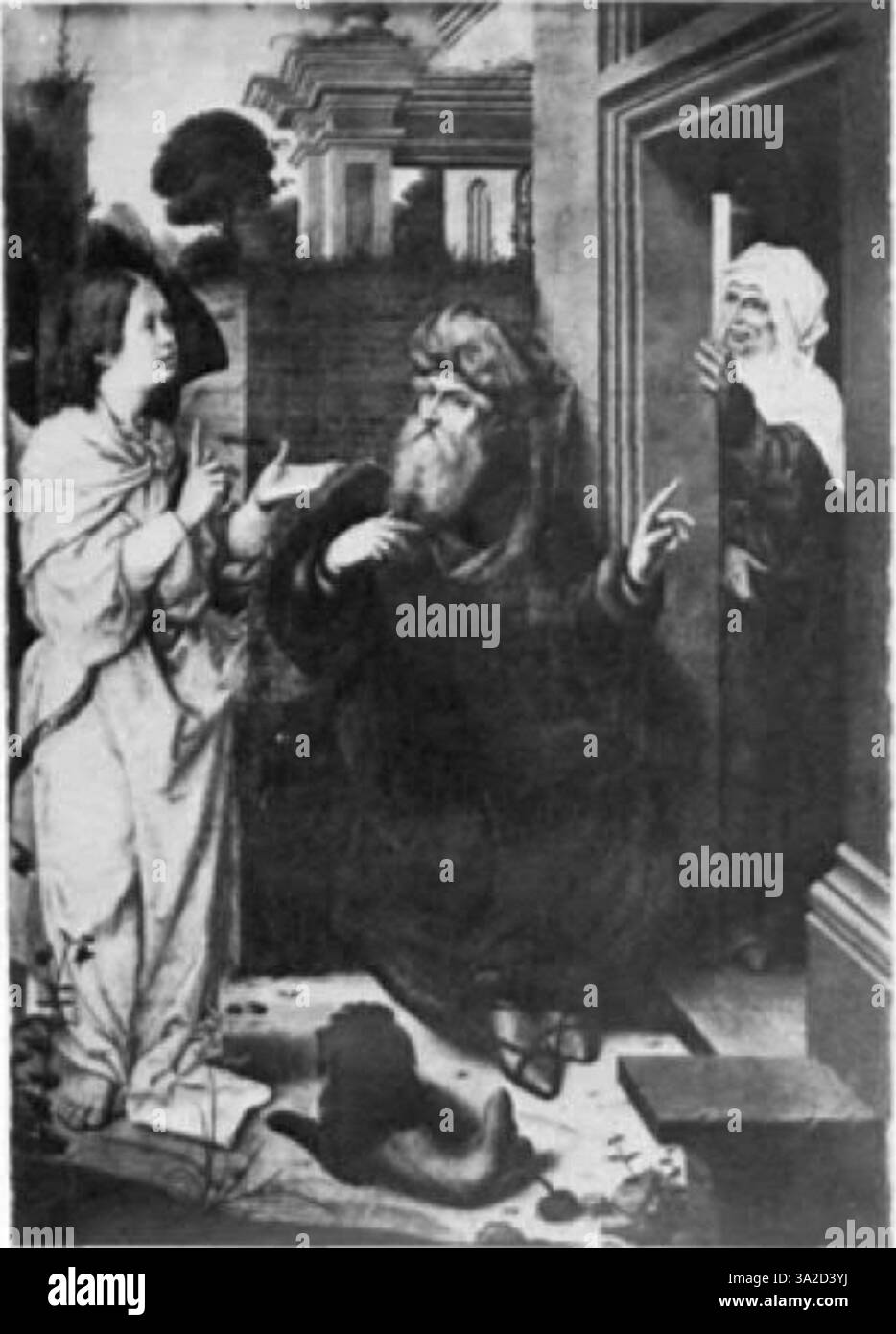 Joos van Cleve, Jan Provost, and Joachim Patenier depict a religious figure within a finely ...