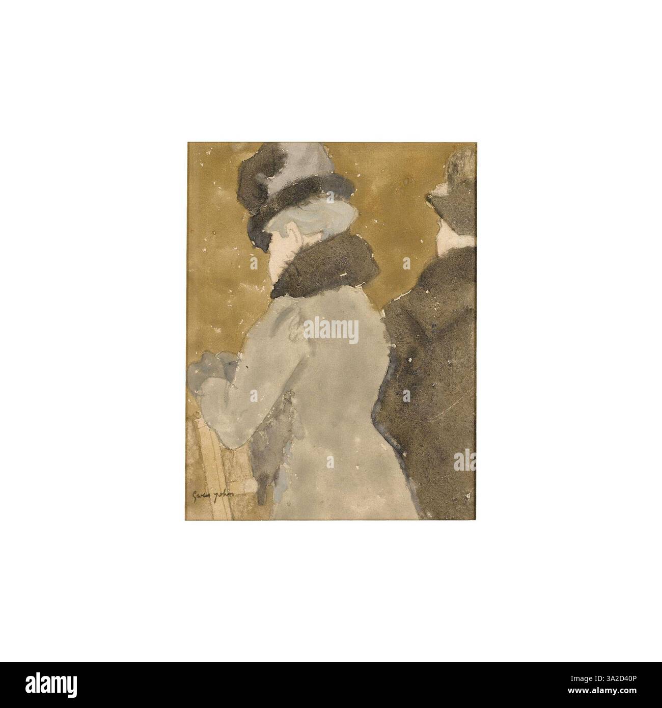 Another interpretation of the elderly woman in grey, captured in a ...