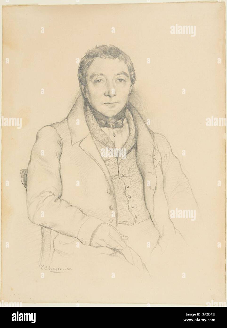 Théodore Chassériau’s portrait of an unknown man captures a detailed ...