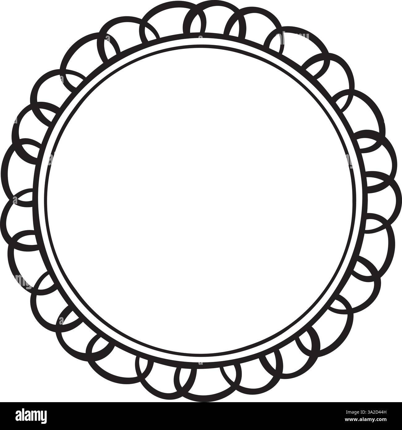 Vector illustration made with lines creating a circular border Stock ...