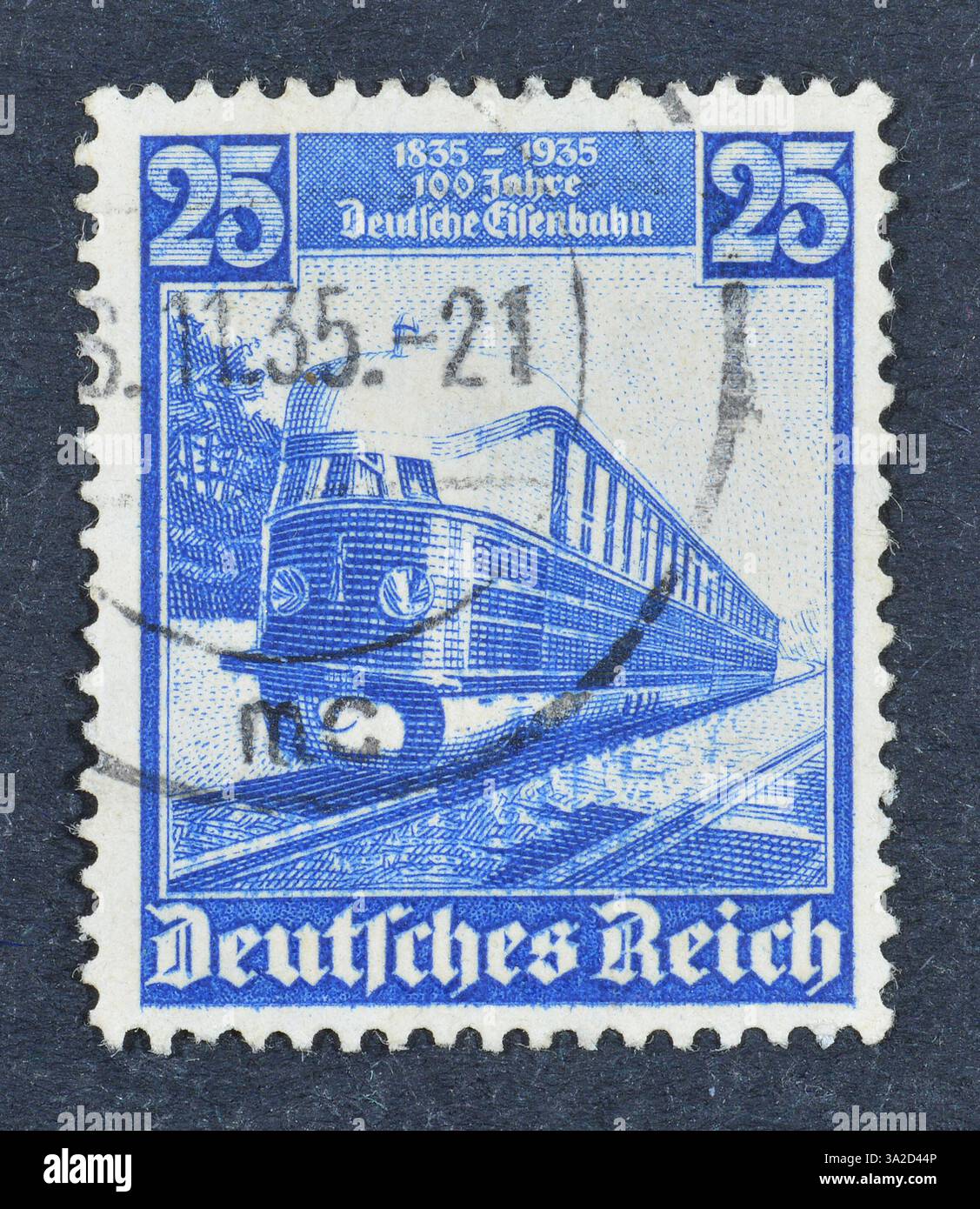 Cancelled postage stamp printed by Germany, Realm, that shows ...