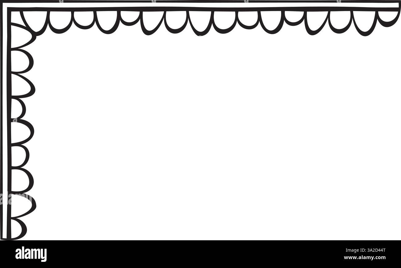 Vector illustration made with lines creating an L-shaped border Stock ...