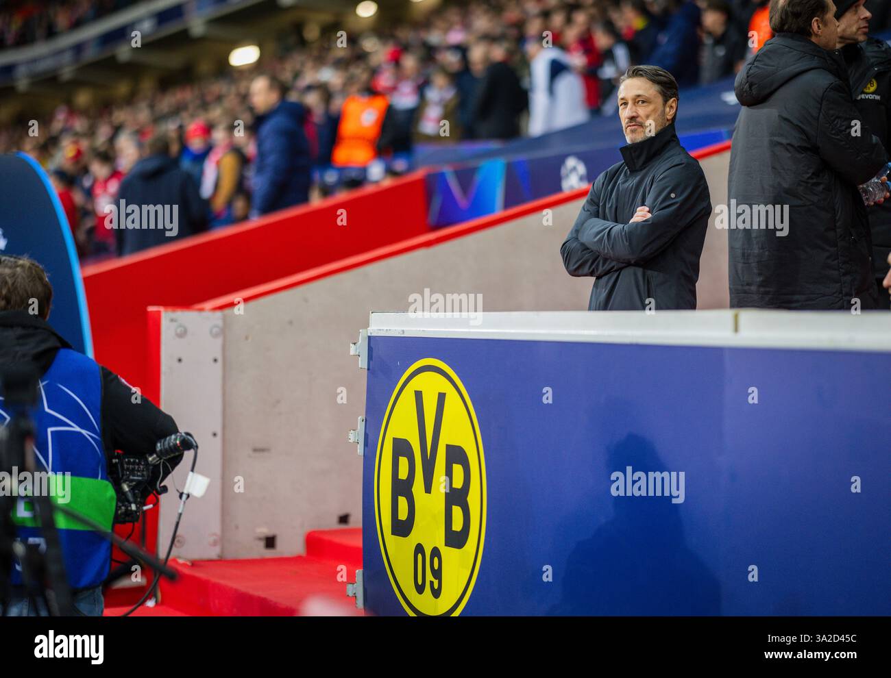 Lille, Germany. 12th Mar 2025. Trainer Niko Kovac (BVB) OSC Lille ...