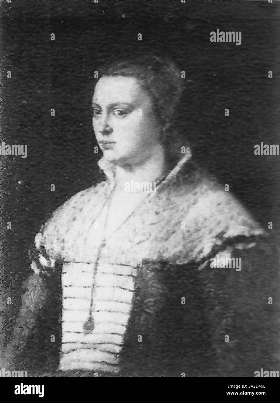 This portrait of a woman by Paolo Veronese, measuring 76 x 62 cm, is a ...