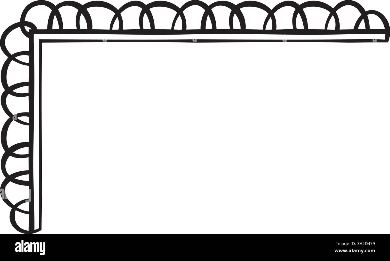 Vector illustration made with lines creating an L-shaped border Stock ...