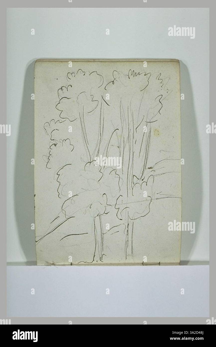 Chassériau’s artwork showcases a detailed human figure study, focusing ...