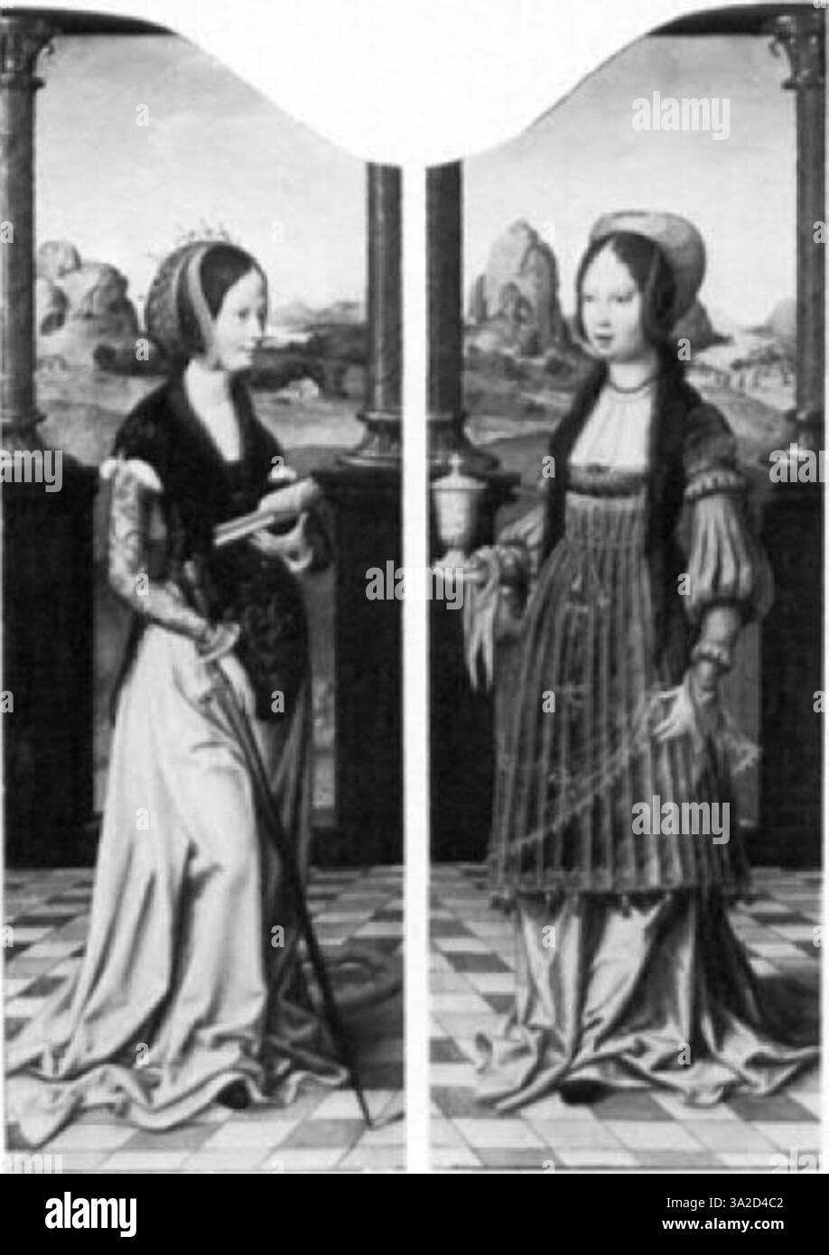 The artwork showcases the detailed work of Early Netherlandish painters Joos van Cleve, Jan ...