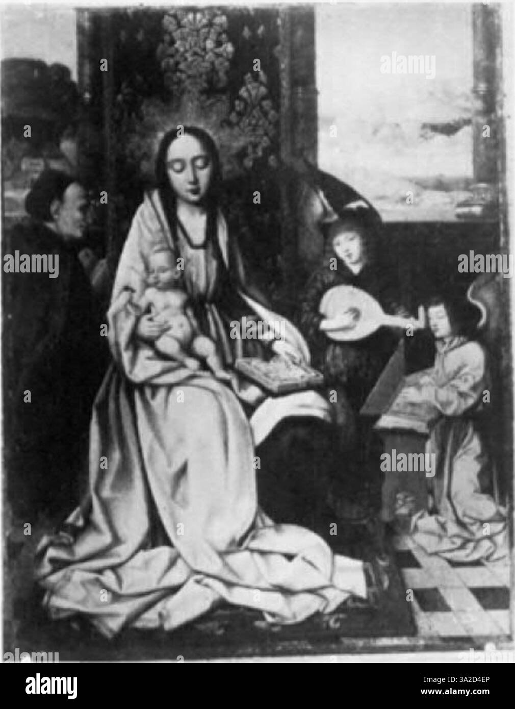 Sacred figure in landscape Black and White Stock Photos & Images - Alamy