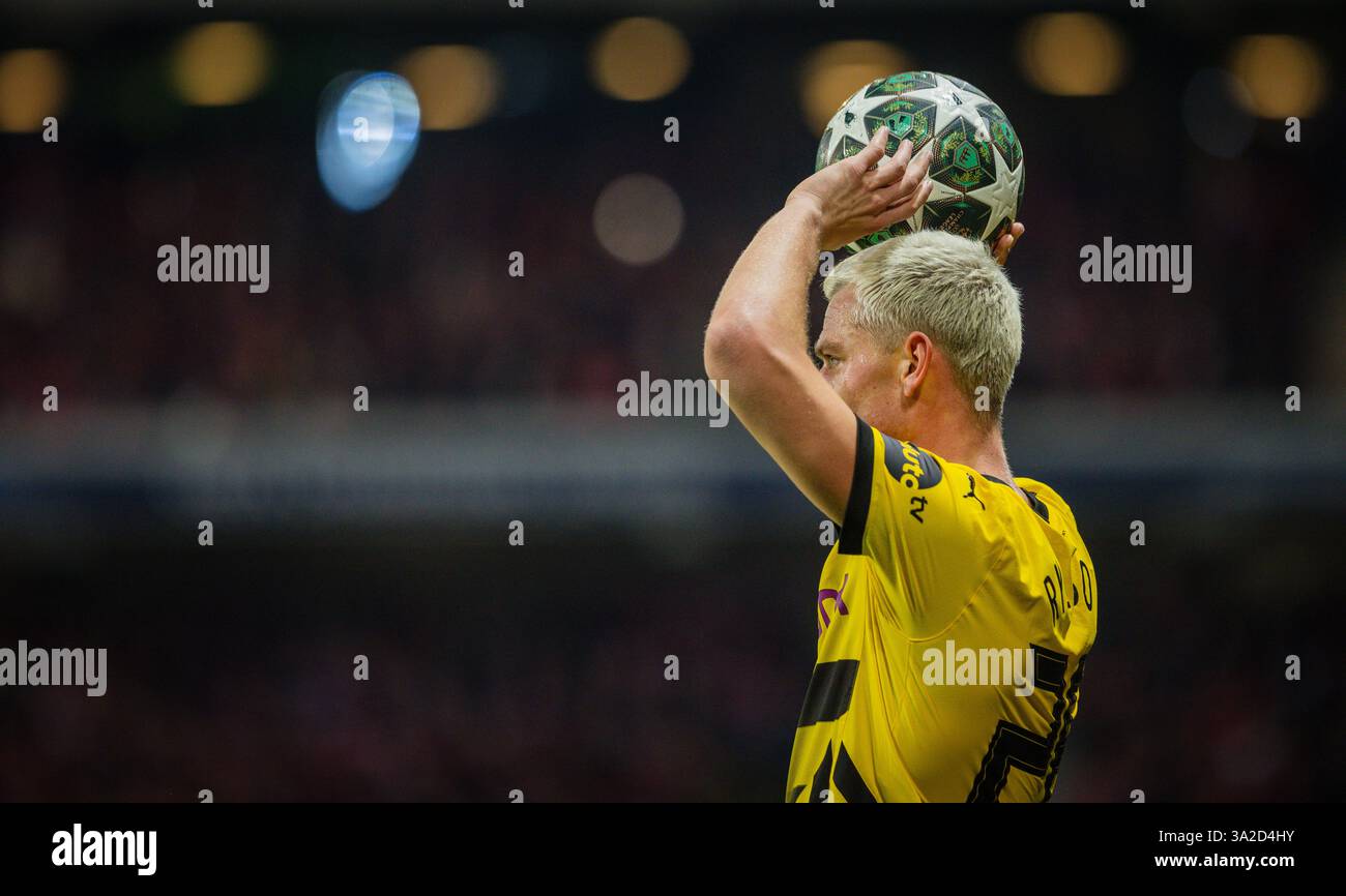 Lille, Germany. 12th Mar 2025. Julian Ryerson (BvB) OSC Lille ...