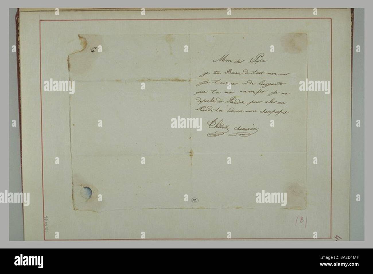 This is another letter from Théodore Chassériau to his father Benoit ...