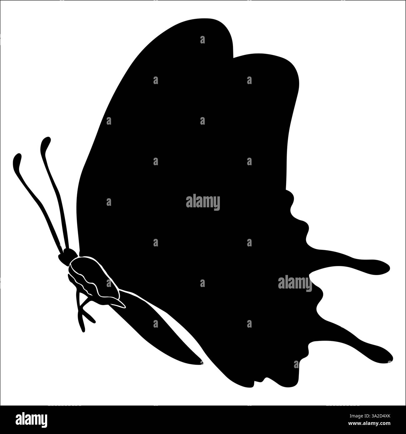 Butterfly insect silhouette illustrations . Insect with wind for tattoo ...