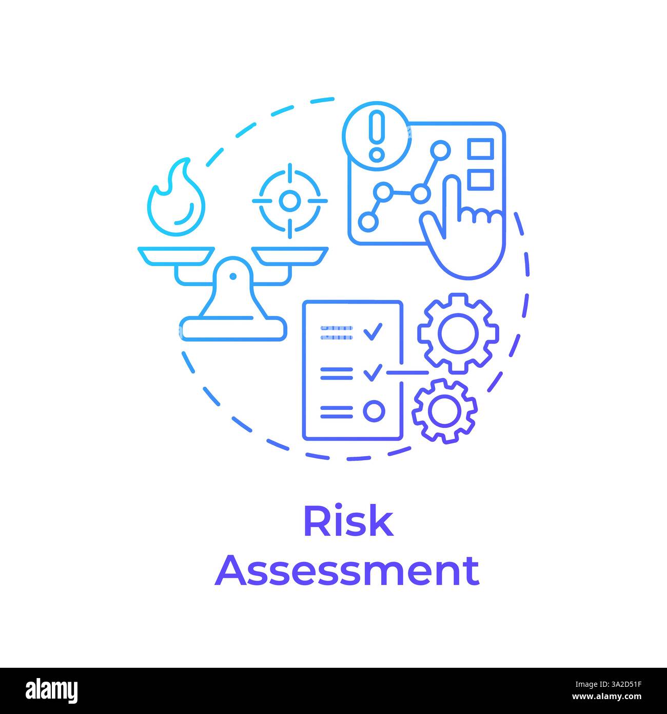 Risk assessment blue gradient concept icon Stock Vector Image & Art - Alamy