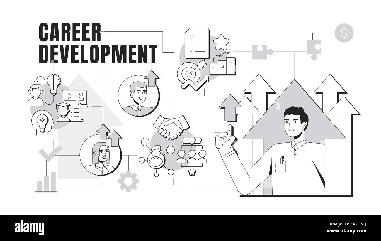 Career development banner conceptual illustration Stock Vector Image ...