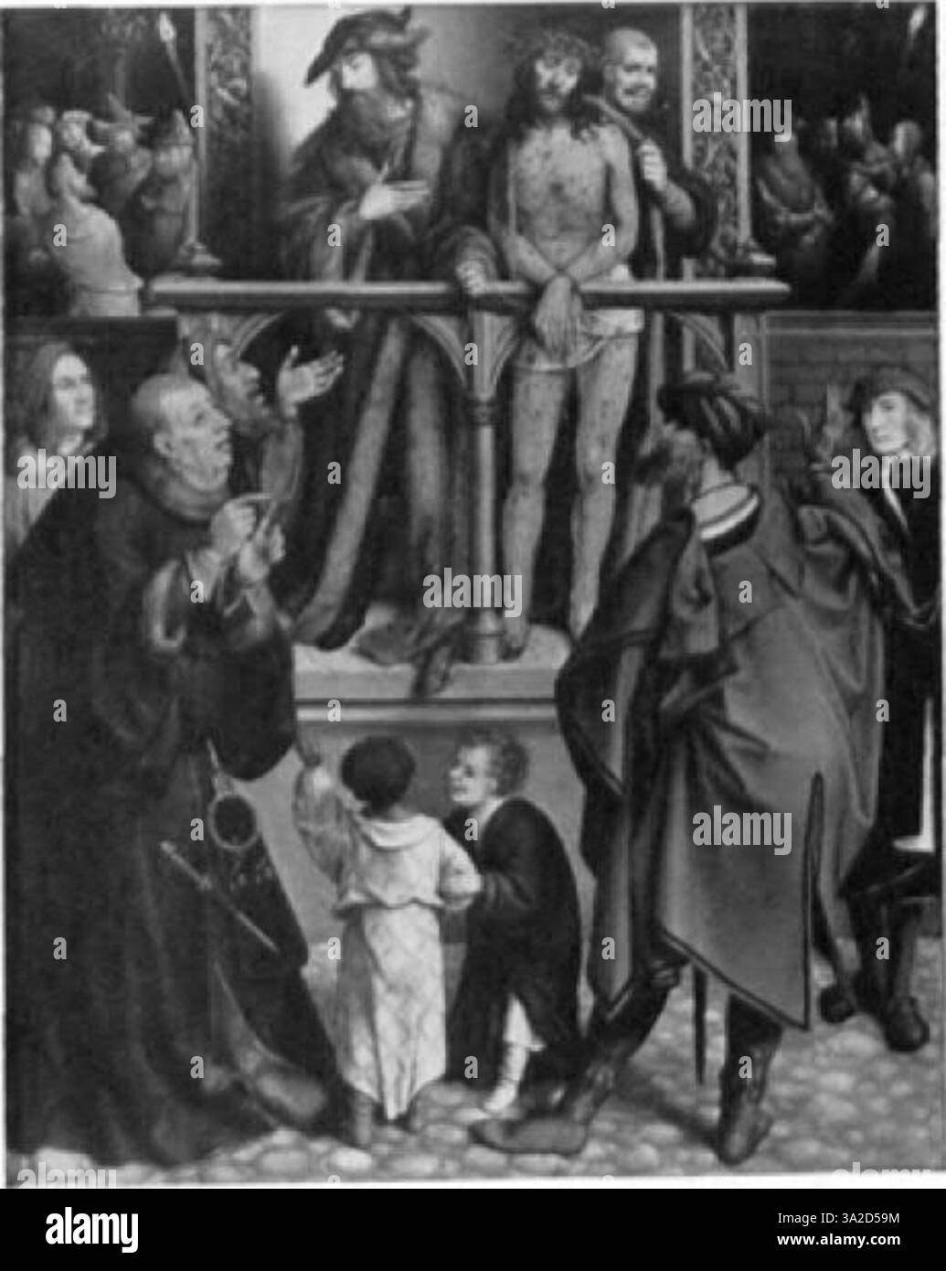 The work presents a harmonious scene blending intricate human figures ...