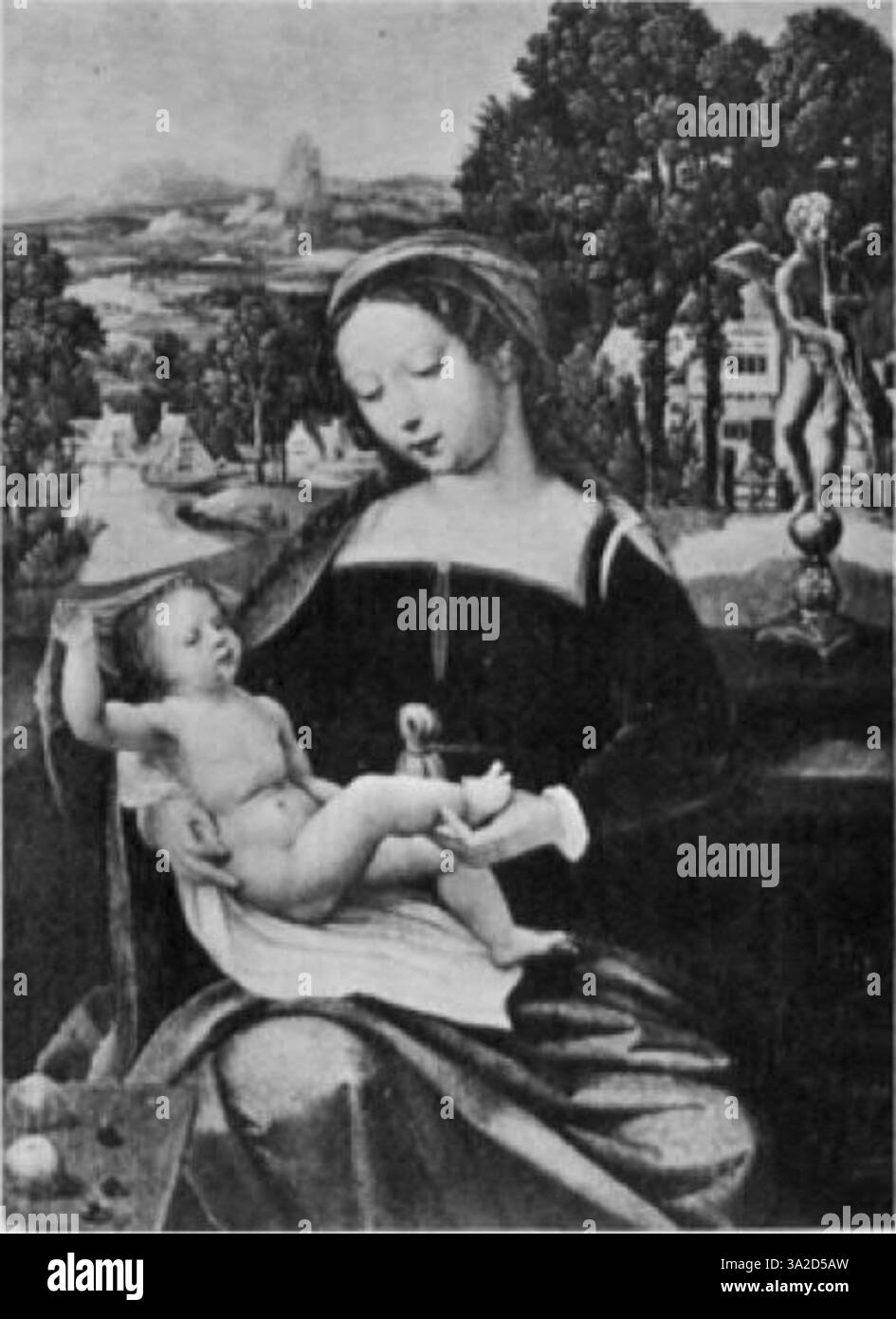 The depiction of religious figures in this painting exemplifies the ...