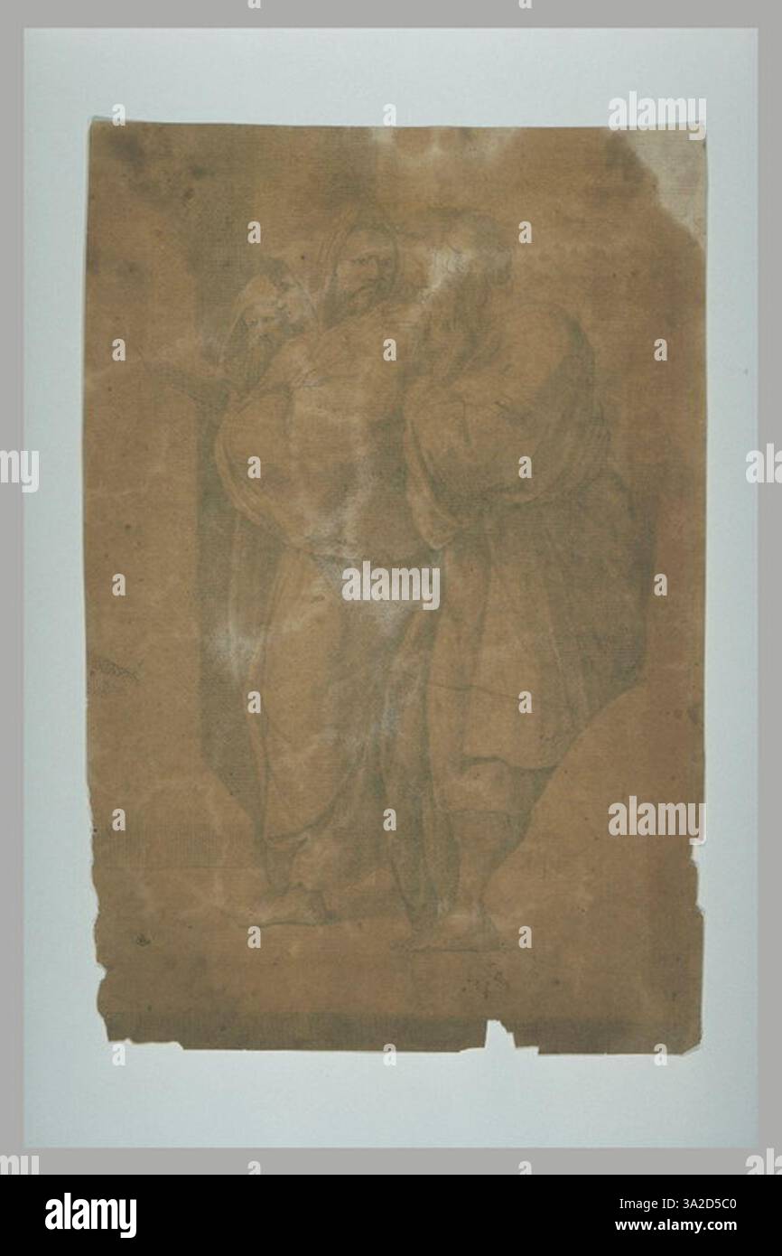 A reproduction of four standing men, based on Raphael’s famous work ...