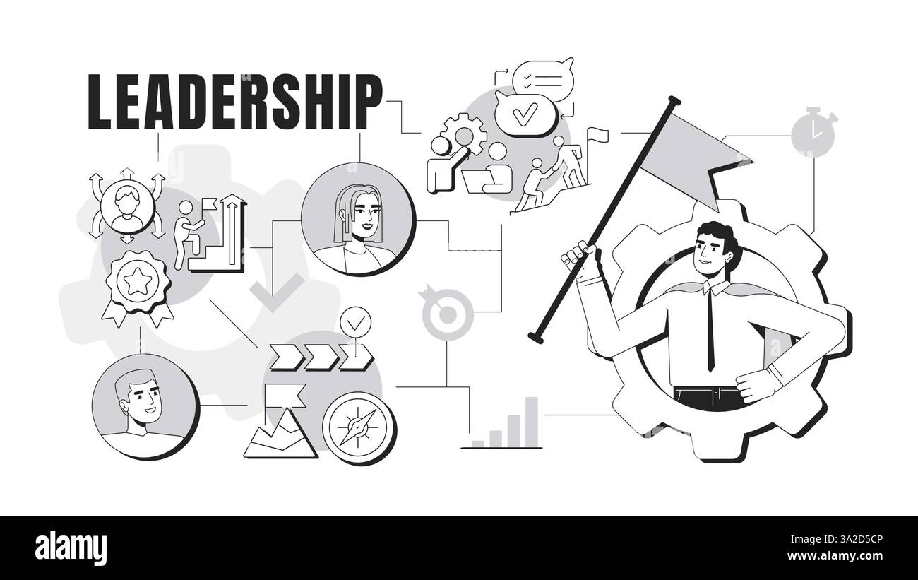 Leadership banner conceptual illustration Stock Vector Image & Art - Alamy