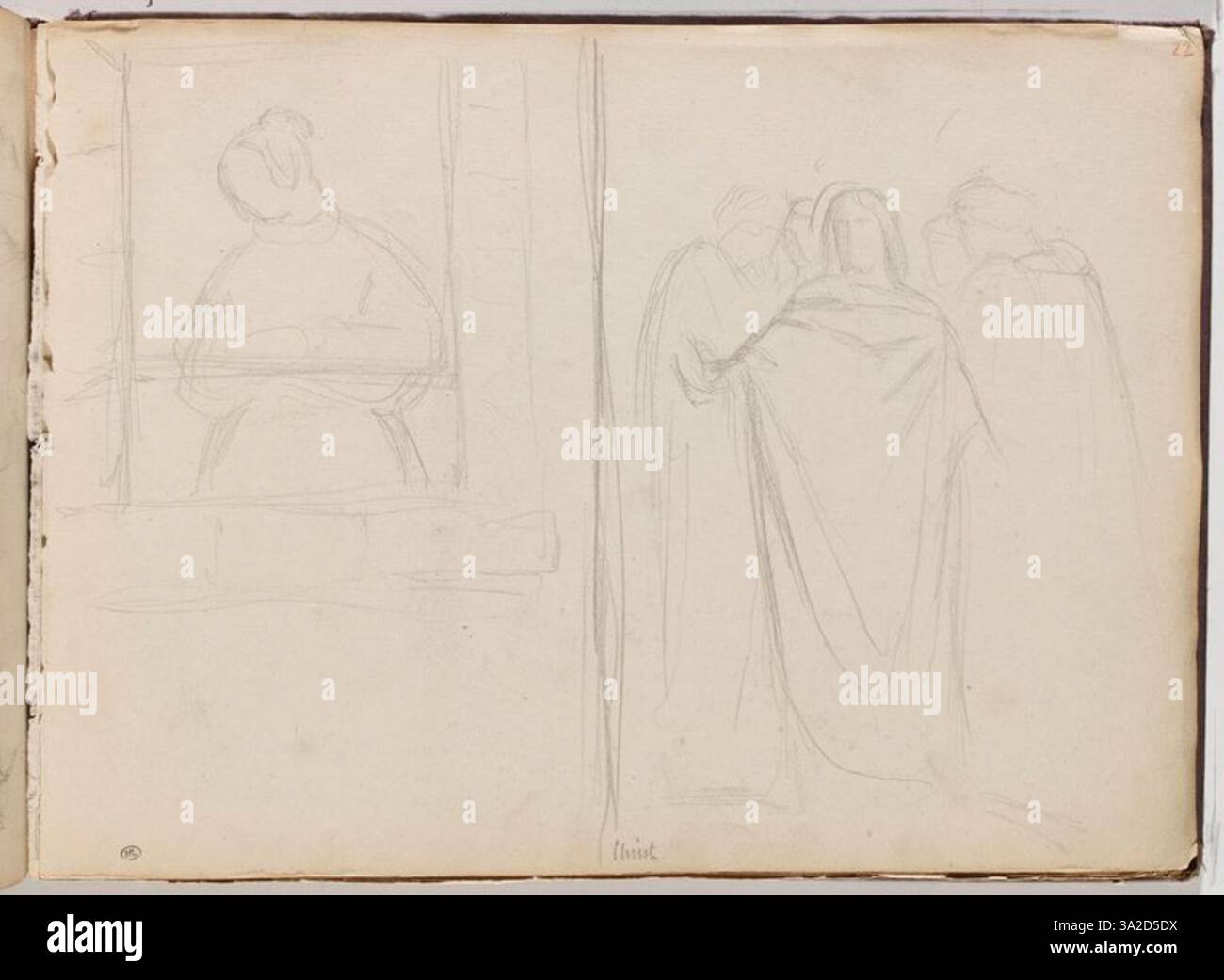 The artwork by Théodore Chassériau, typical of his romantic style ...