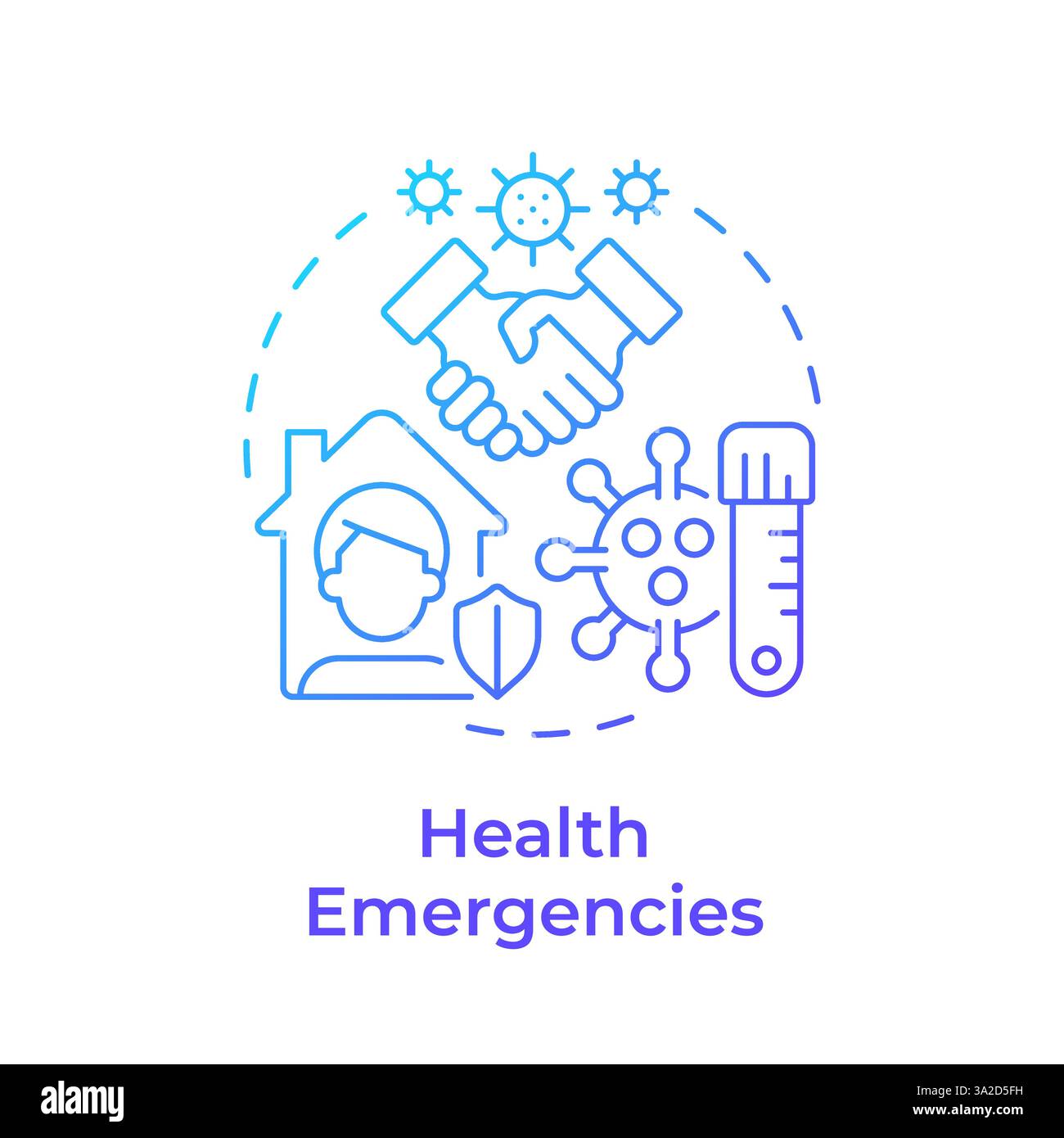 Health emergencies blue gradient concept icon Stock Vector Image & Art ...