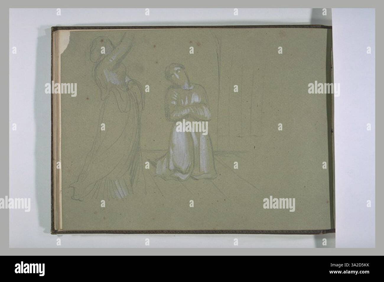 Chassériau’s drawing depicts a figure in a strong, commanding pose ...