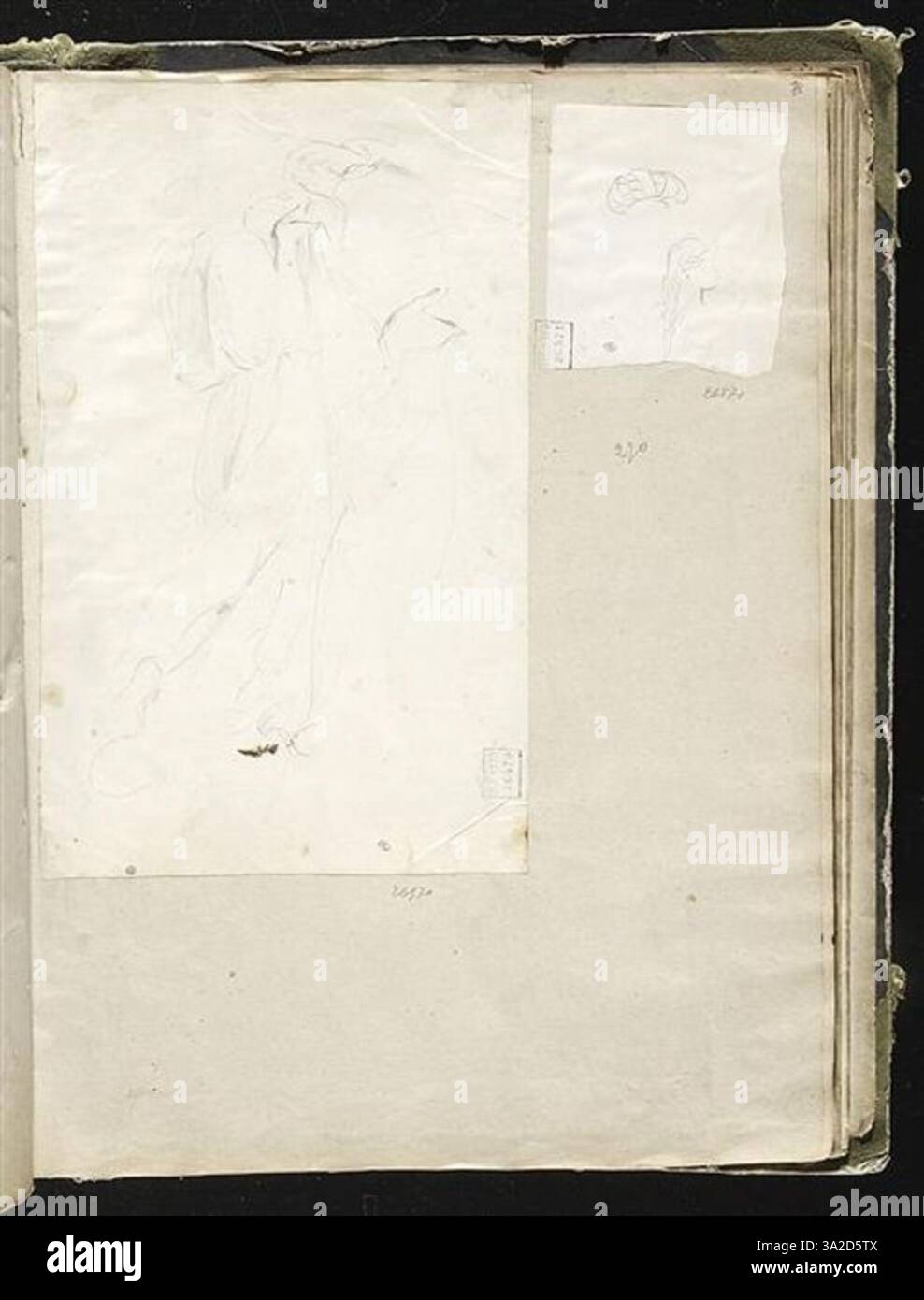 In this piece, Chassériau depicts a figure seen from behind, raising an ...