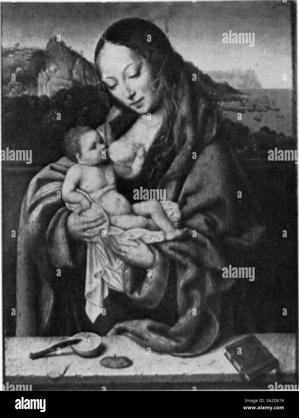 This oil on panel by Joos van Cleve, Jan Provost, and Joachim Patenier features a religious ...