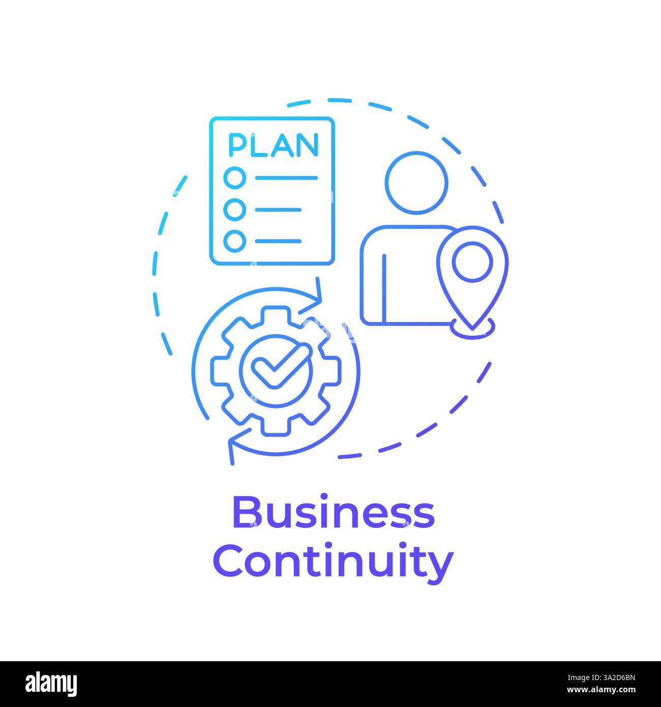 Business continuity blue gradient concept icon Stock Vector Image & Art ...