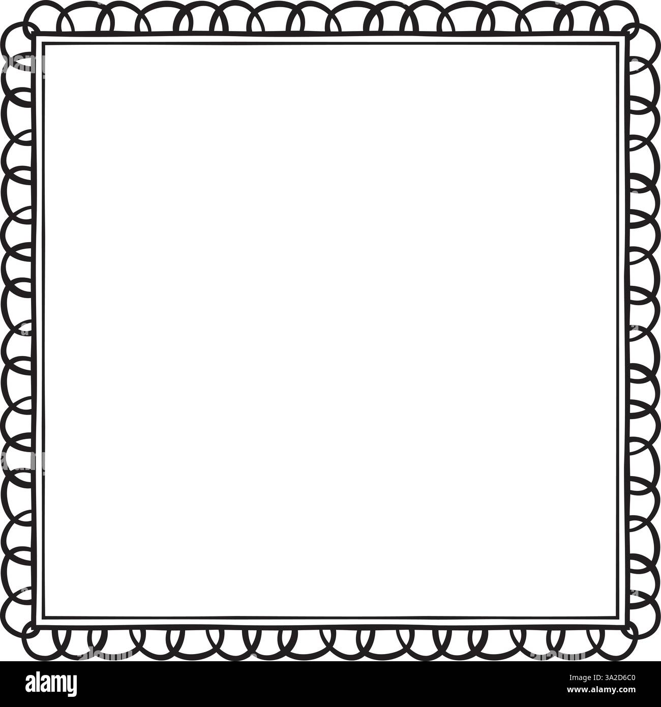 Vector illustration made with lines creating a square border Stock ...