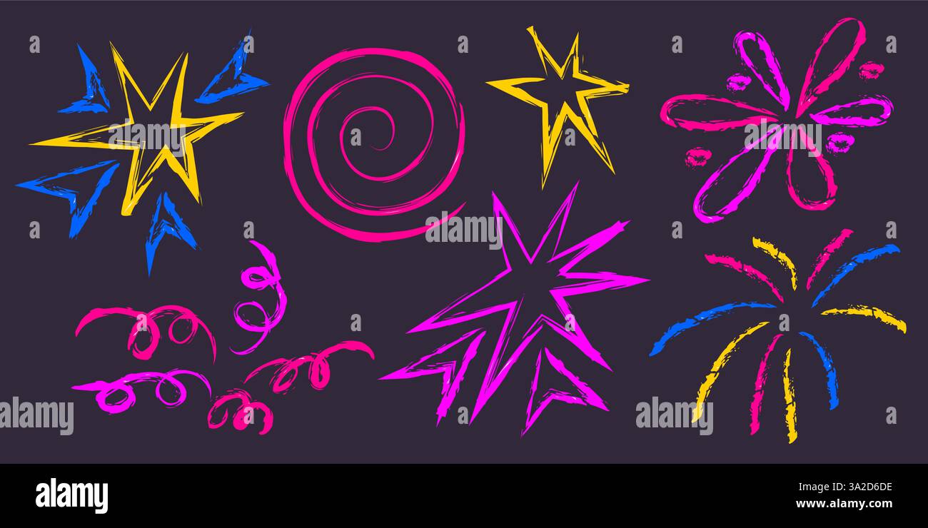 Painting with sparklers Stock Vector Images - Alamy
