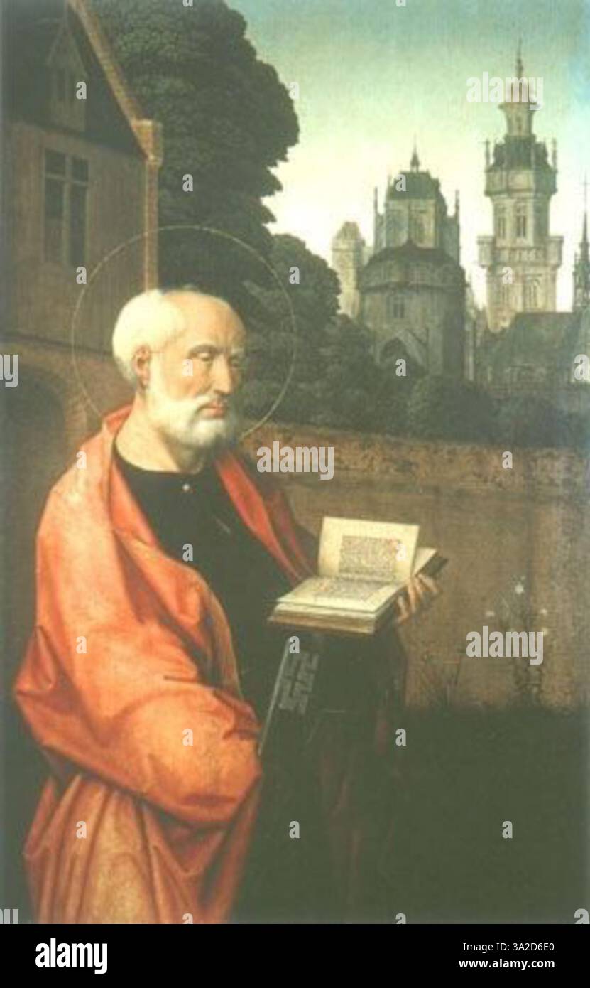 This 16th-century work by Jan Provoost, depicting Saint Peter, is part of a larger devotional ...