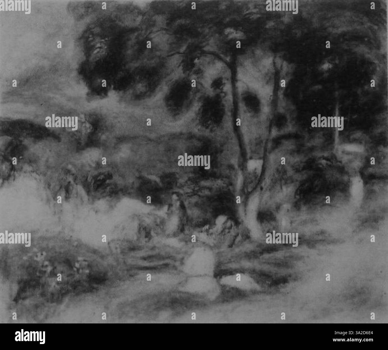 Renoir’s 3992 captures figures in a natural setting, rendered with his ...