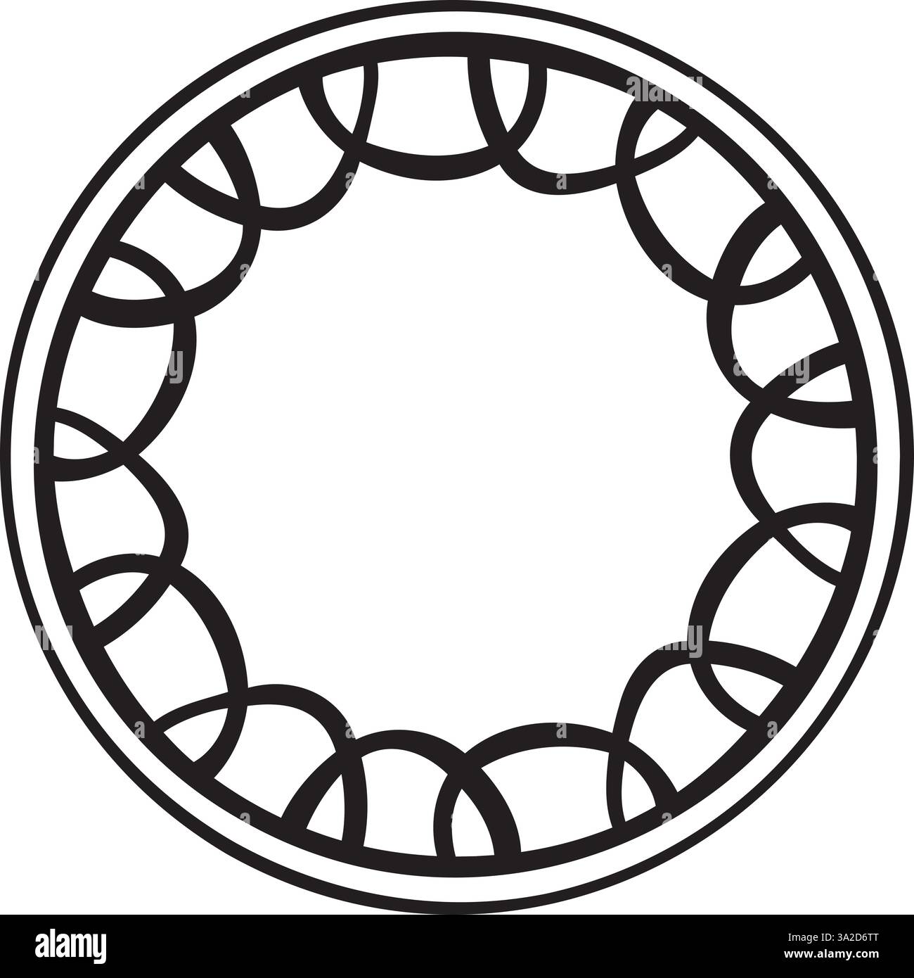Vector illustration made with lines creating a circular border Stock ...