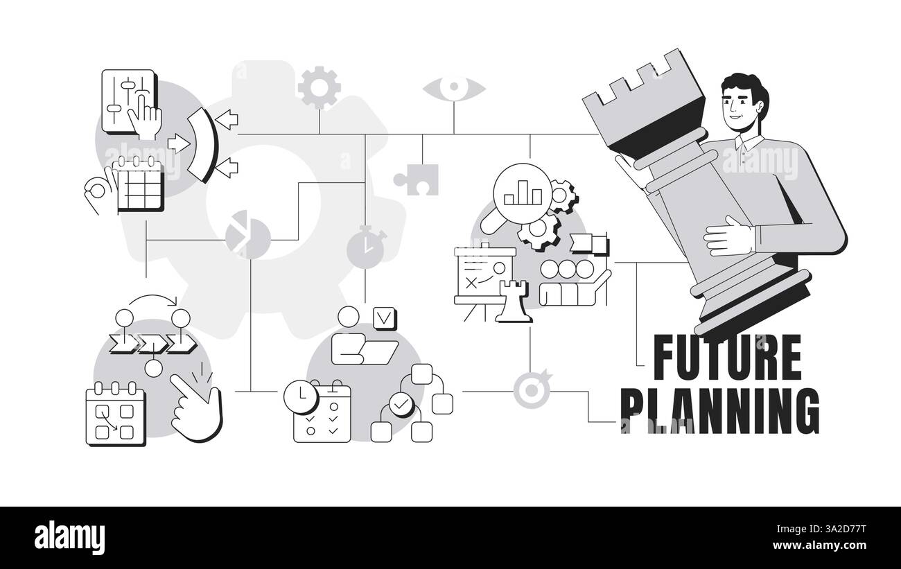 Future planning banner conceptual illustration Stock Vector Image & Art ...