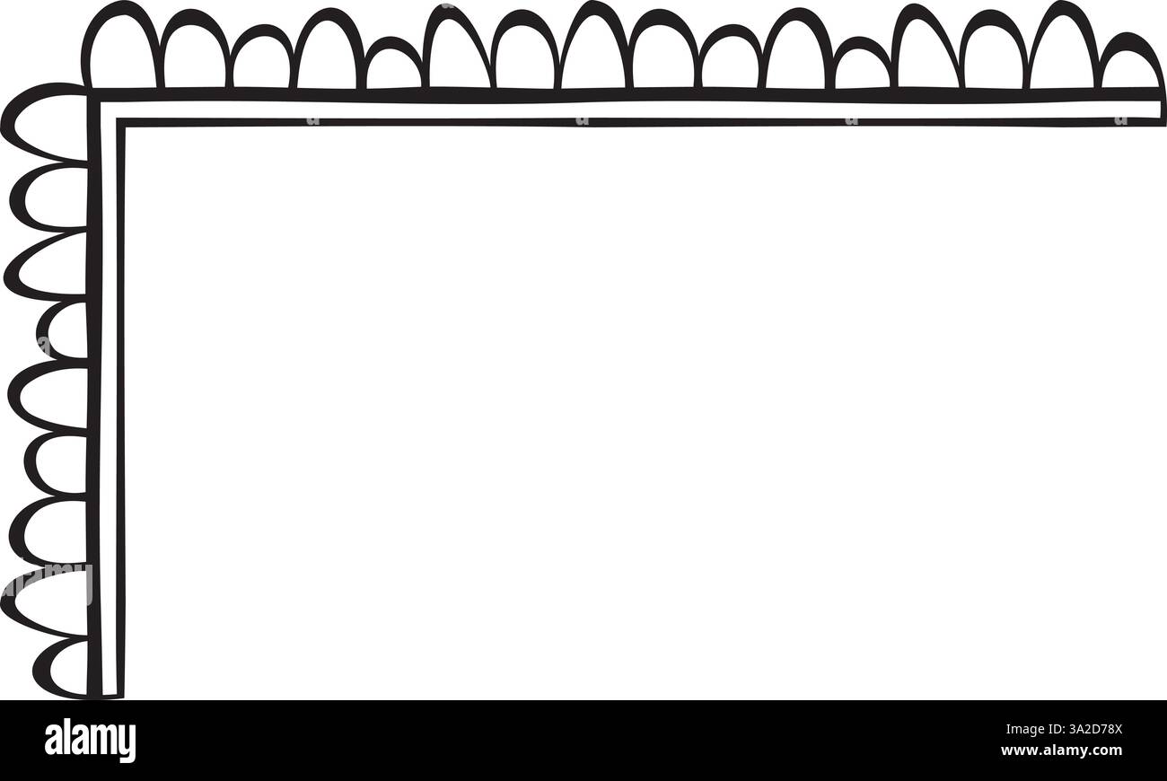 Vector illustration made with lines creating an L-shaped border Stock ...