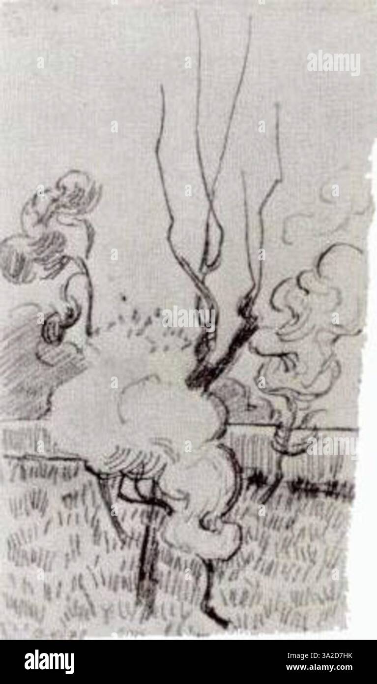 A painting by Vincent van Gogh demonstrating his distinct brushwork ...