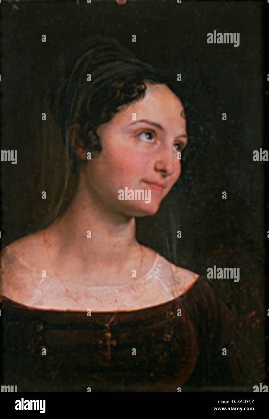 This 1825 portrait by Francesco Hayez features Carolina Zucchi dressed ...