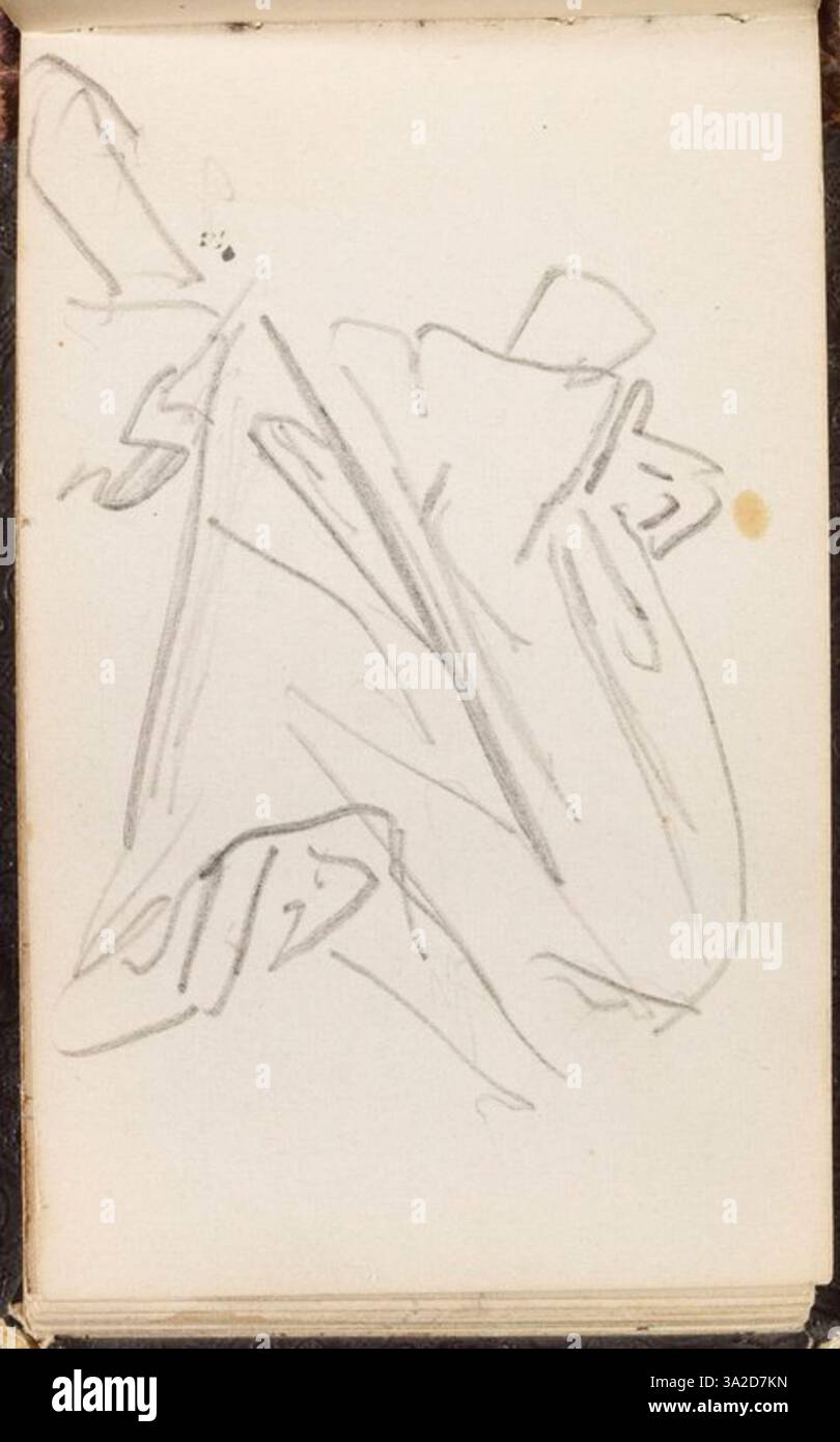 This sketch by Chassériau presents a study of a figure with a focus on ...
