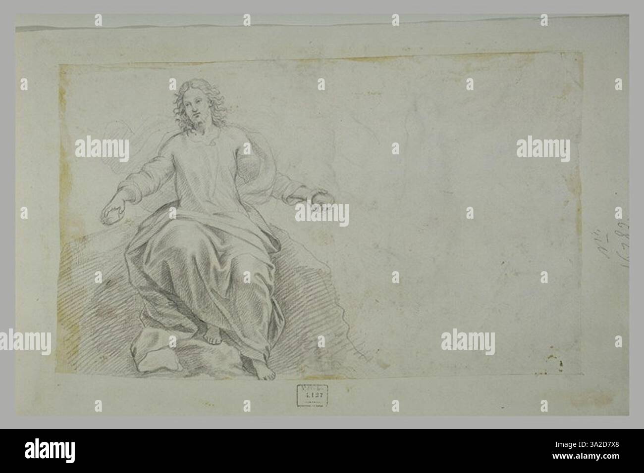 This copy of Raphael’s 'Christ Draped, Sitting with Loaves' portrays ...