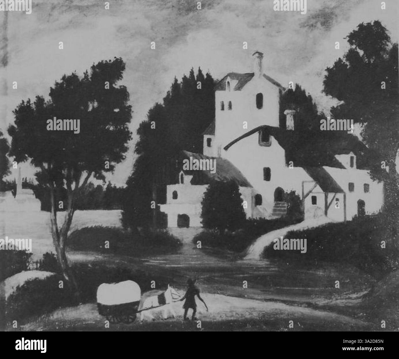 'H 5' is a work by Henri Rousseau featuring a lush natural scene ...